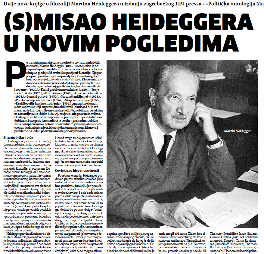 Heidegger's thought in new perspectives - TIM press